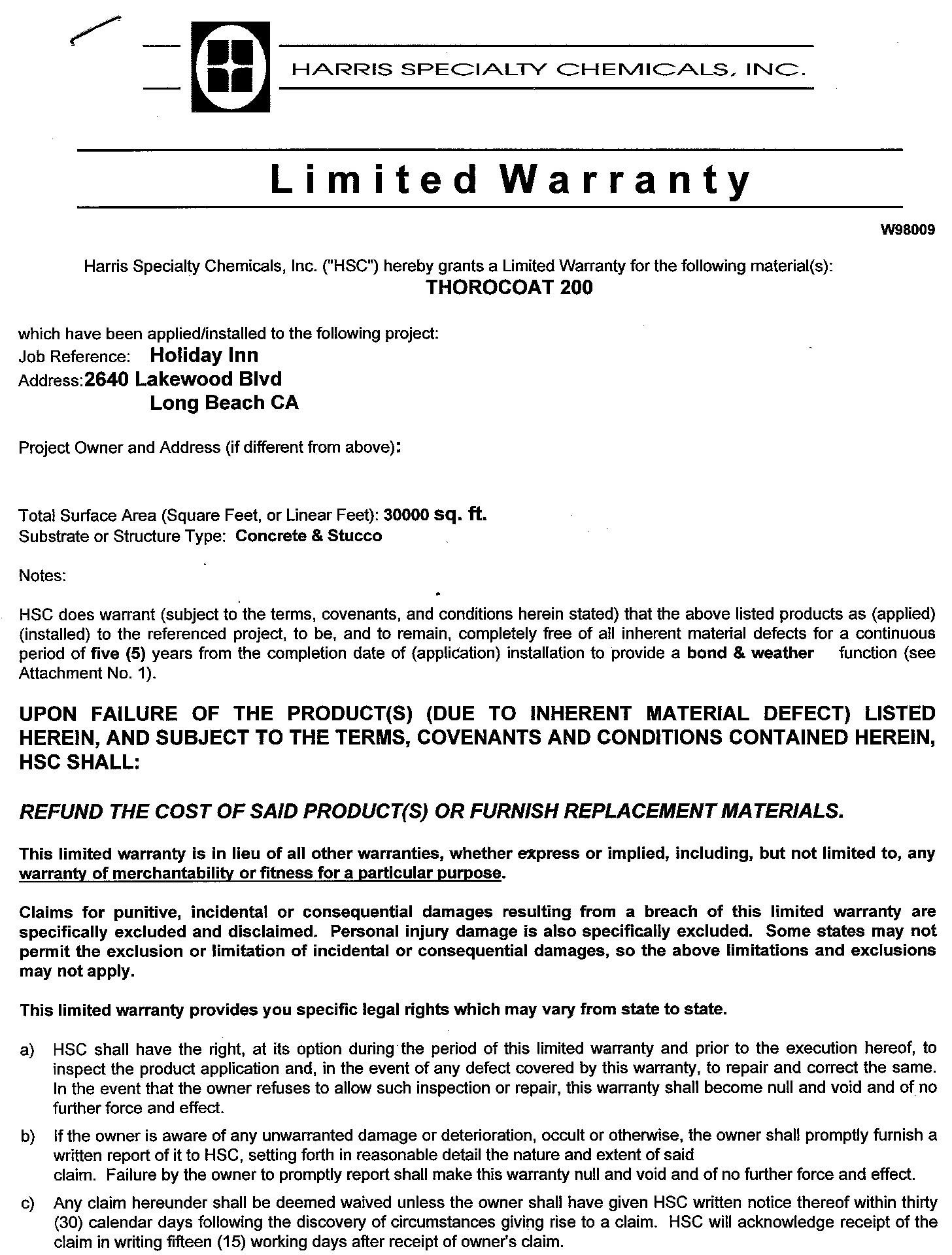 Written Labor And Material Warranties For Painting Services